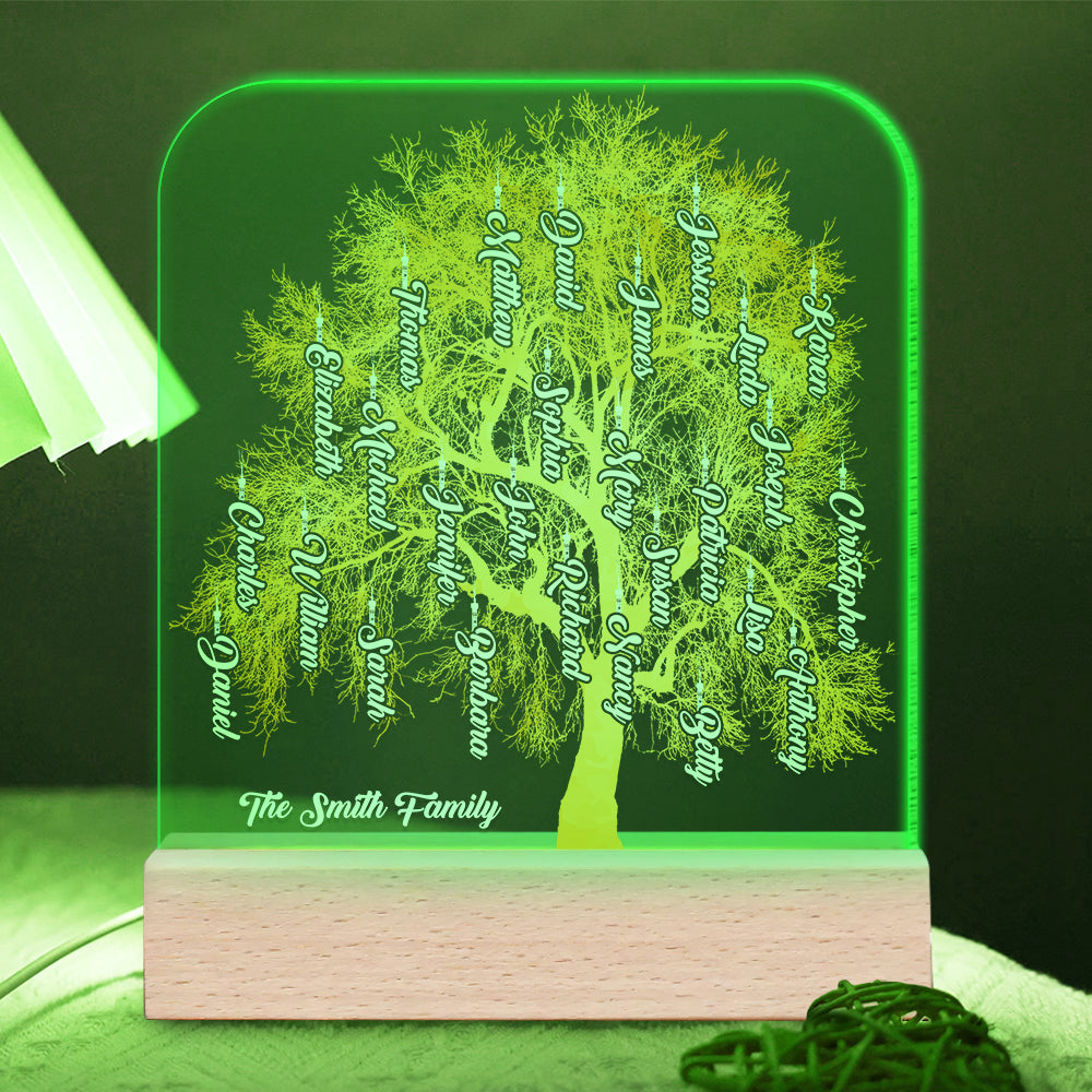 Personalized Gifts For Family LED Light Family Tree - GoDuckee