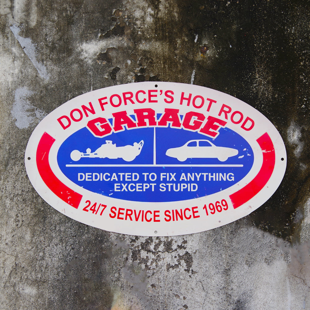 Vintage Drag Racing Metal Sign, Dedicated to fix anything, Custom Hot ...