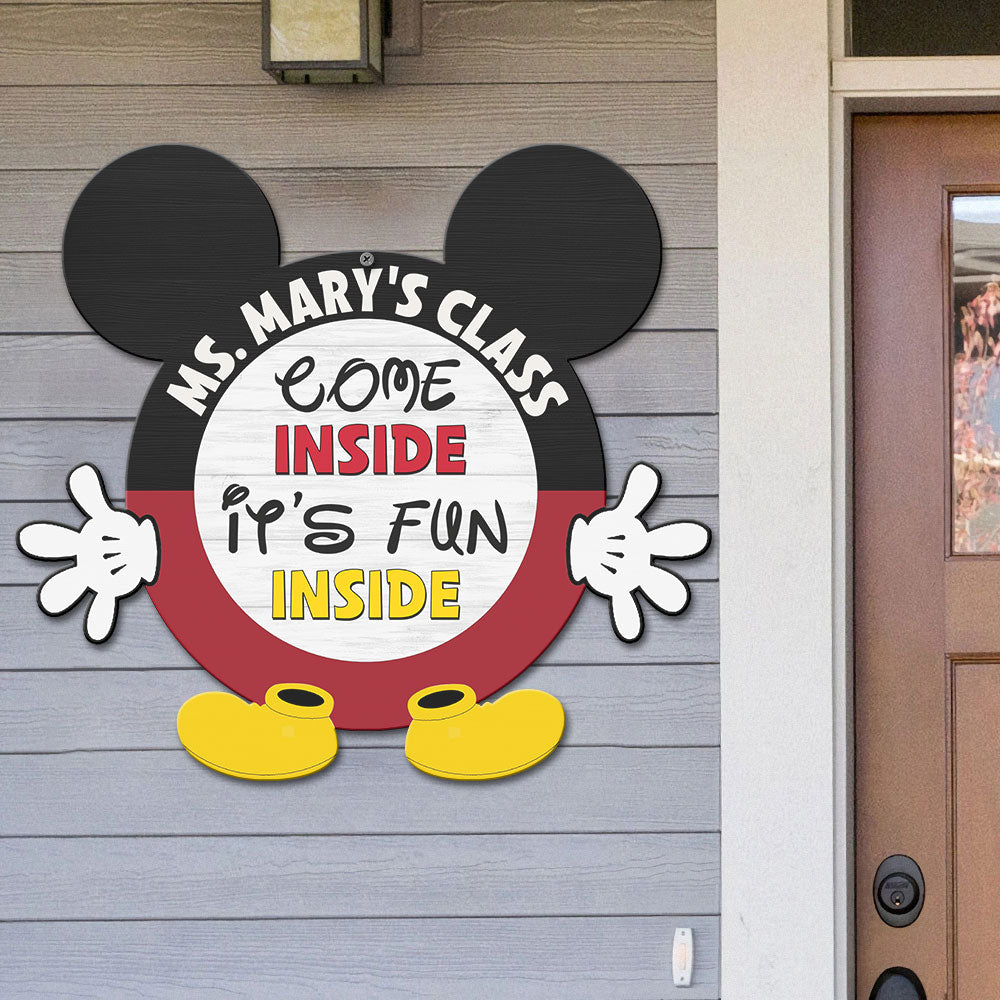 Come Inside It's Fun Inside, Personalized Welcome Metal Sign for Class ...