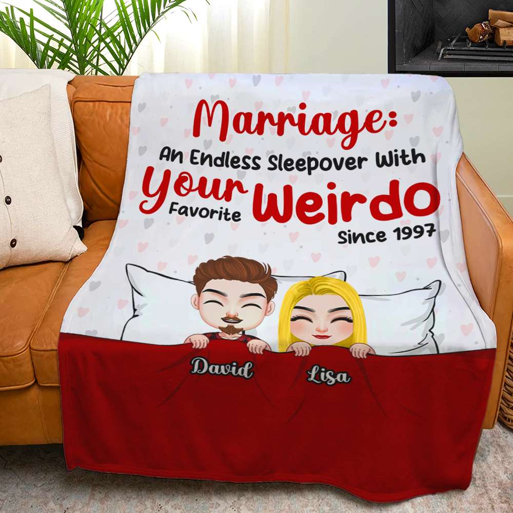Personalized Blanket Endless Sleepover - Gift For Couples ...
